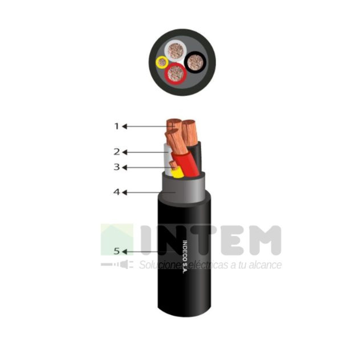 CABLE VULCANIZADO 1KV 4X1/0AWG NEGRO NPT